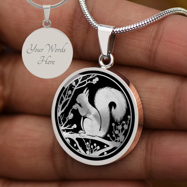 Squirrel Pendant - Etsy