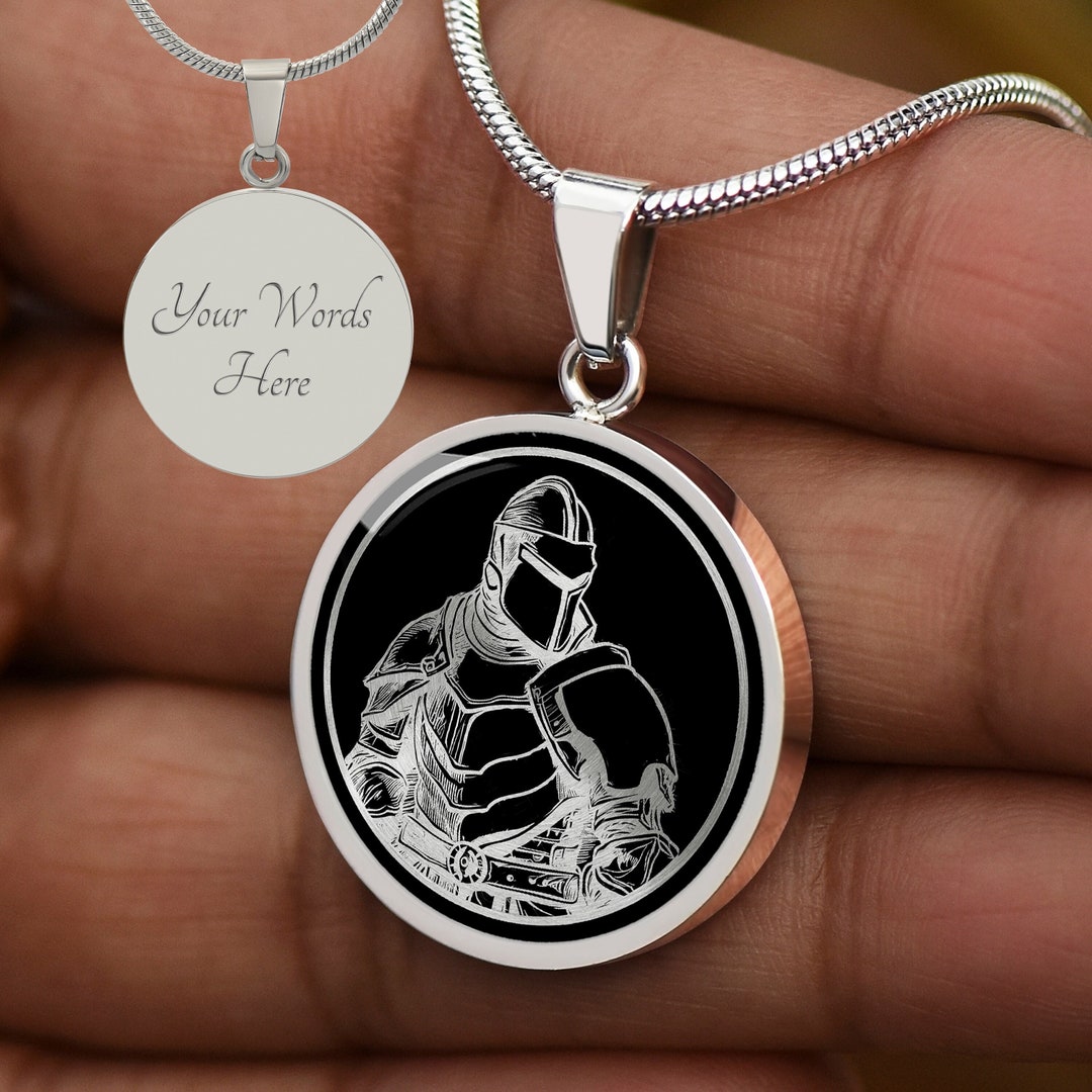 Personalized Knight in Shining Armor Necklace Knight Jewelry - Etsy