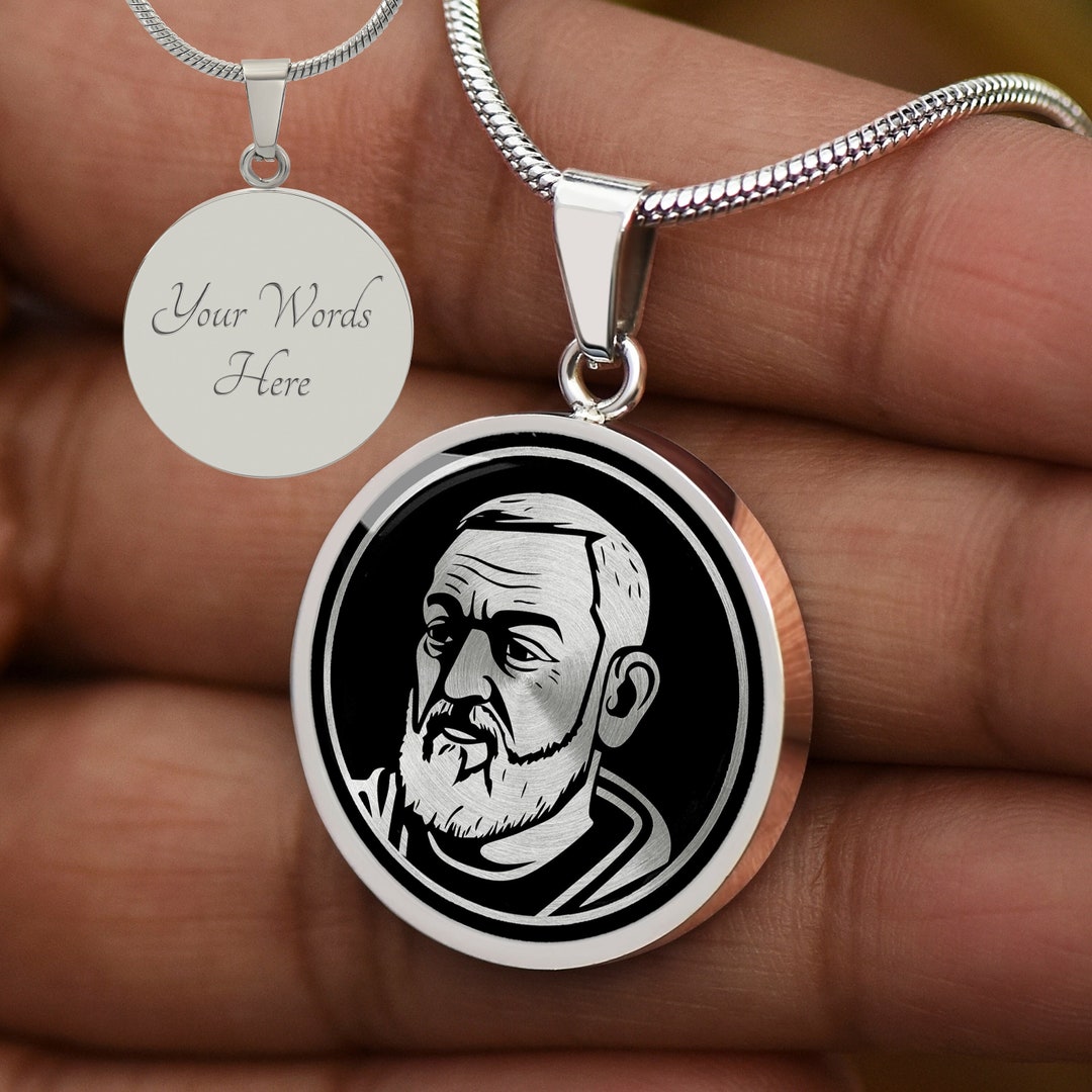 Custom Padre Pio Necklace Padre Pio Pendant Padre Pio - Etsy Custom Padre Pio Necklace Padre Pio Pendant Padre Pio - Etsy