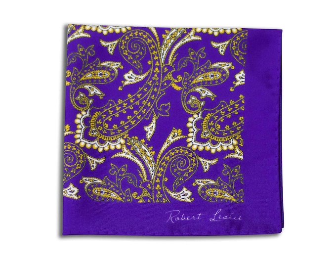 Violet Pocket Square Mens Pocket Square in Violet Purple Solid Color ...