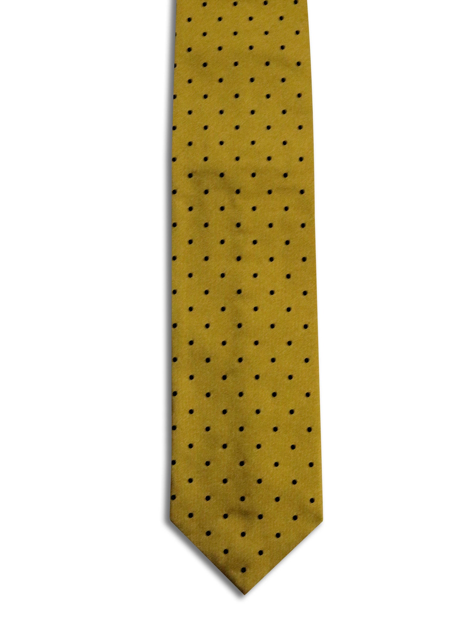 Gold Polkadot Necktie, Handmade Luxury Necktie, Gold and Black Necktie ...