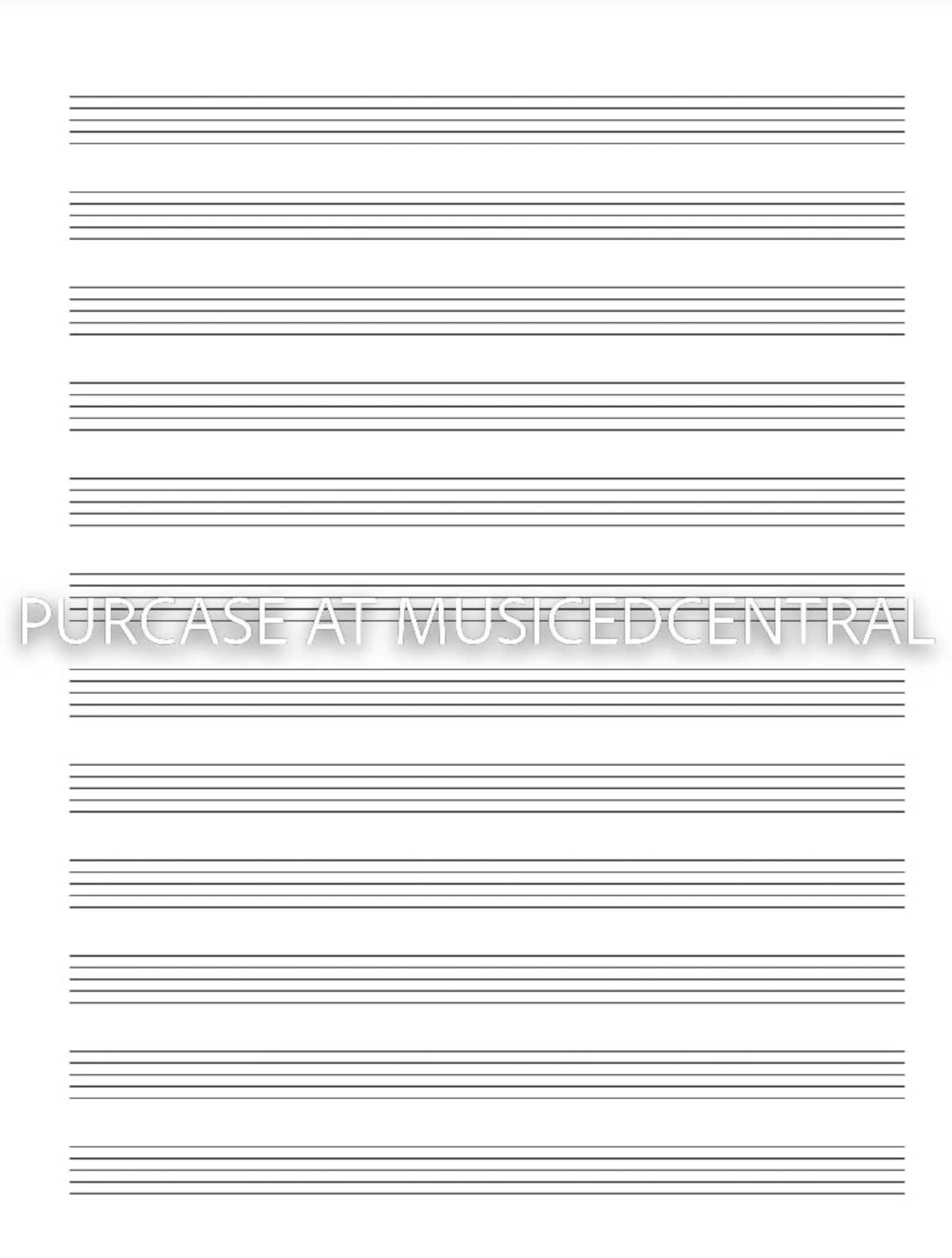 Blank Music Staff Downloadable Printable PDF Plain - Etsy