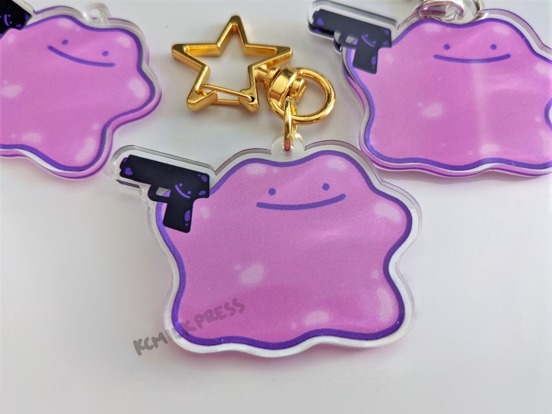 Ditto With Gun Acrylic Charm - Etsy