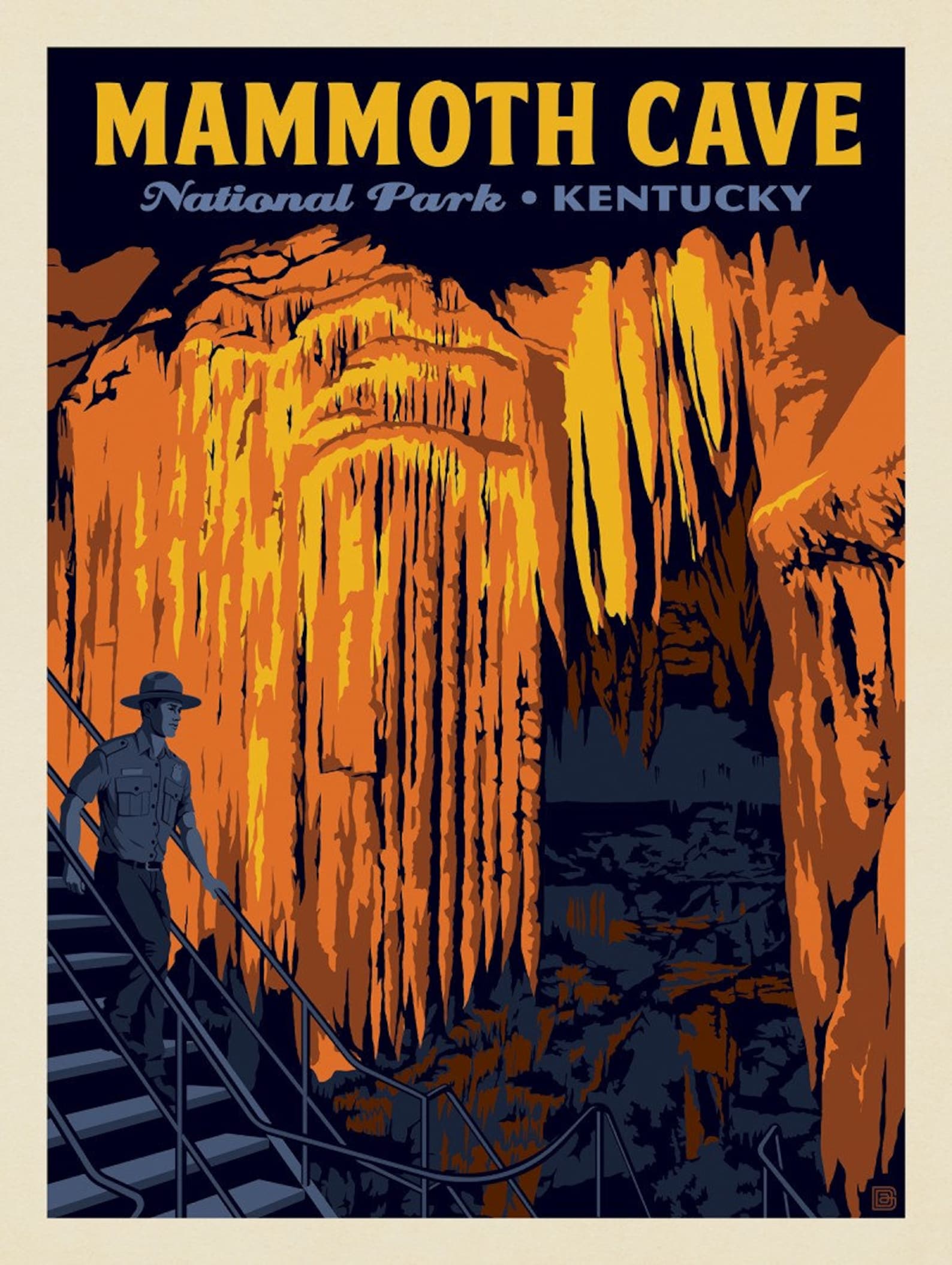 Mammoth Cave National Park Frozen Niagara Poster Travel | Etsy