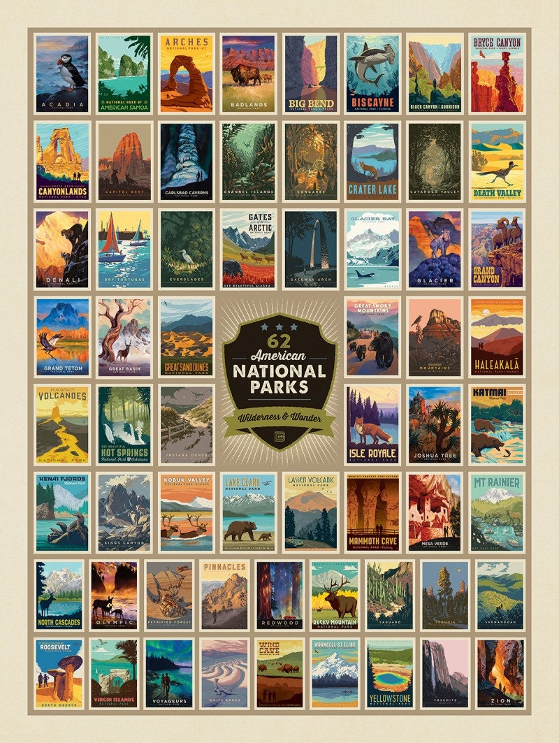 62 Image National Park Print All National Park Prints | Etsy