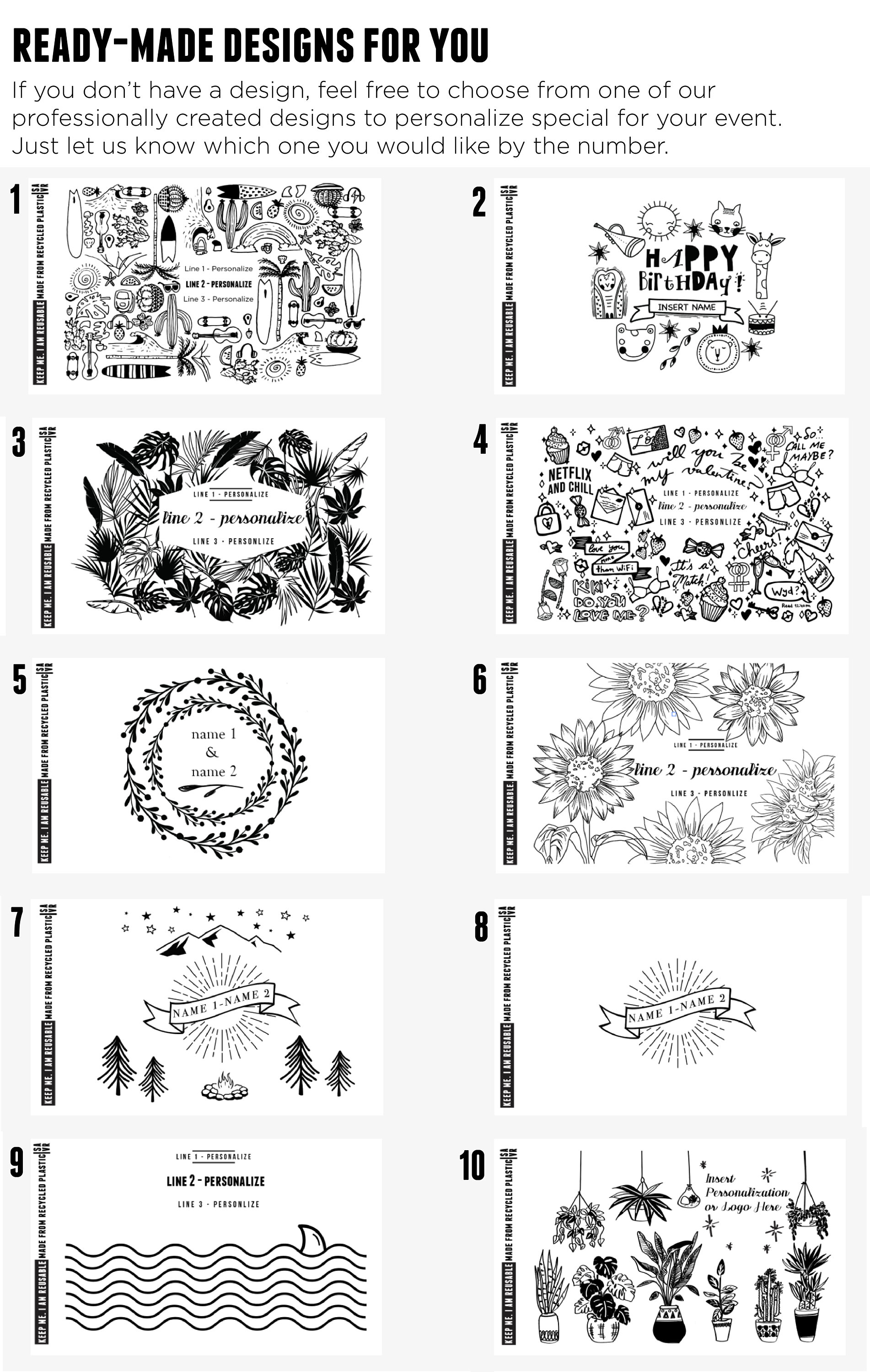 Custom Reusable Cups, Recycled Plastic, Custom Cups, Personalized Cup ...