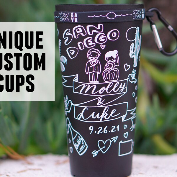 Plastic Cups Custom Logo - Etsy