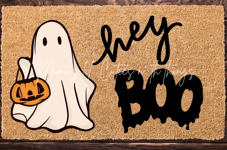 Door Mat, Welcome Mat, Boo, Spooky, Ghost, Halloween, Halloween Decor ...