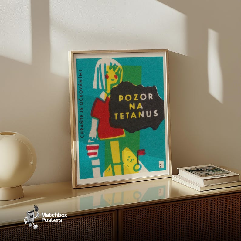 Beware of Tetanus - Matchbox Print - Aesthetic Wall Art - Vintage Art ...