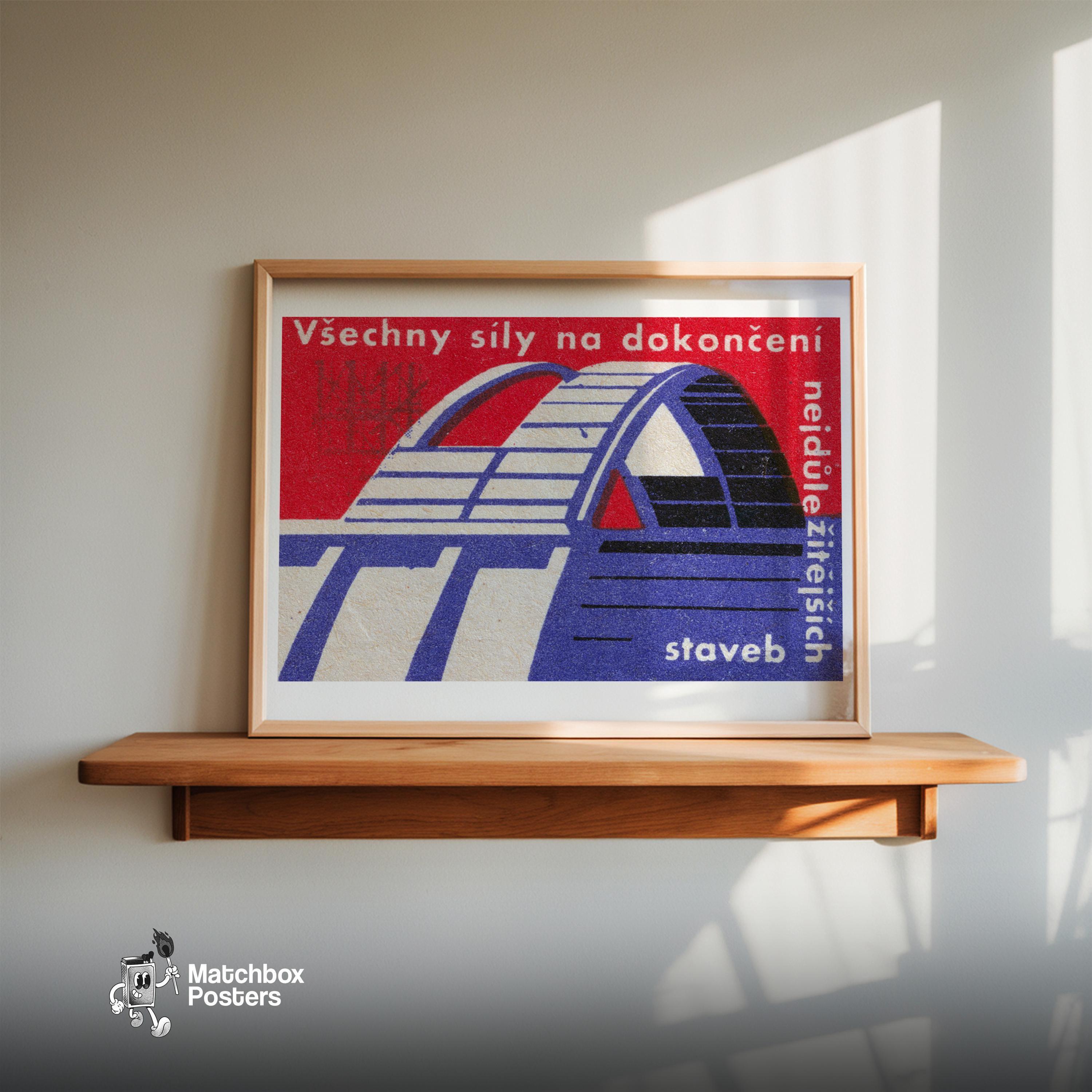 Purple Bridge - Matchbox Print - Aesthetic Wall Art - Vintage Art ...