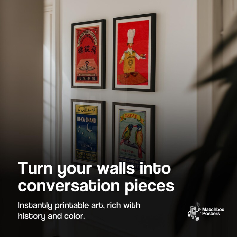 Wings T.S. Flying Brand Matchbox Label: Retro Red and Cream ...