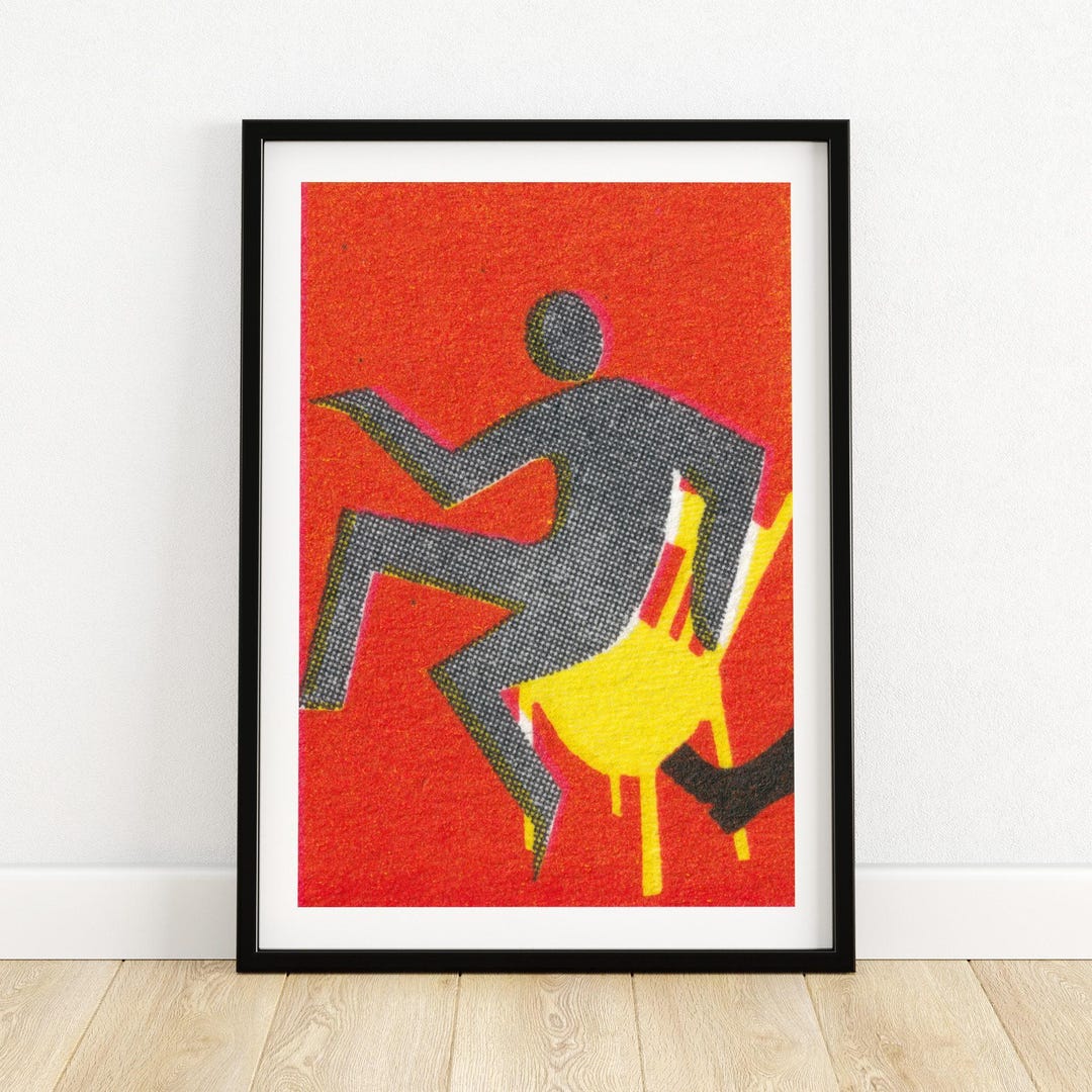 Kicking Chair - Matchbox Print - Aesthetic Wall Art - Vintage Art ...