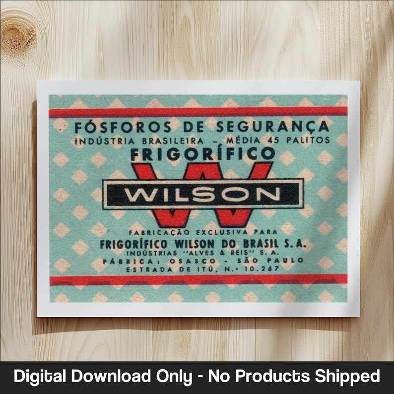 Blue Diamond Pattern Matchbox Label - Vintage Printable Art, Hand Color ...