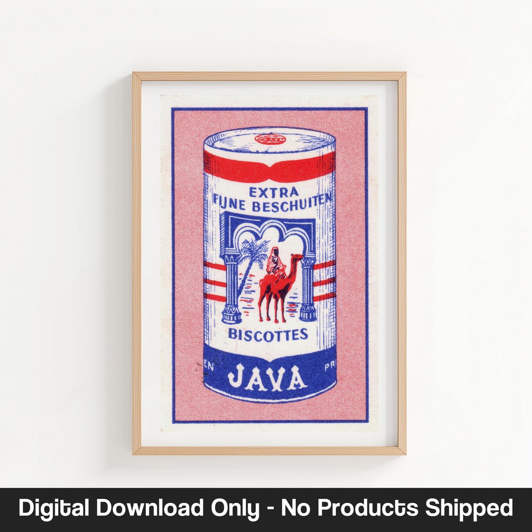 Camel Archway Palm Matchbox Label: Vintage Desert Scene Art, Rustic ...