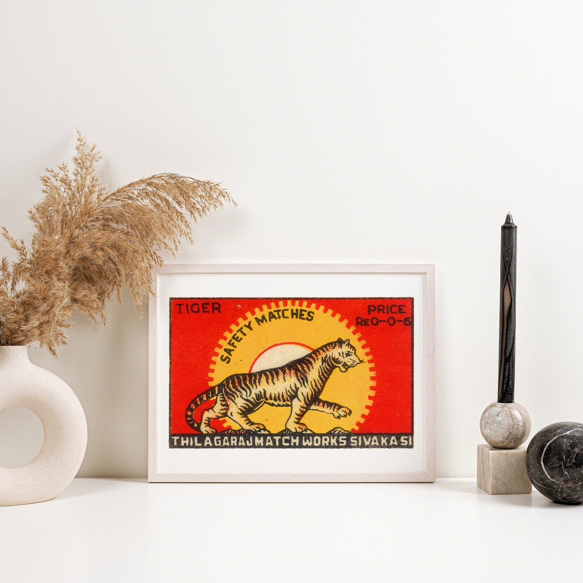Walking Tiger Matchbox Print A4 Size India Wall Art - Etsy