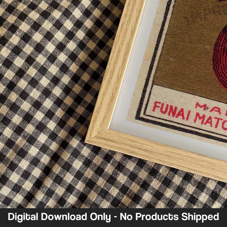 Japan Funai Pipe Red Digital Print - Vintage Matchbox Label Artwork ...