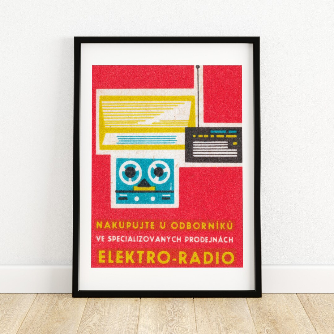 Specialized Radio Store Matchbox Print Aesthetic Wall Art Vintage Art ...