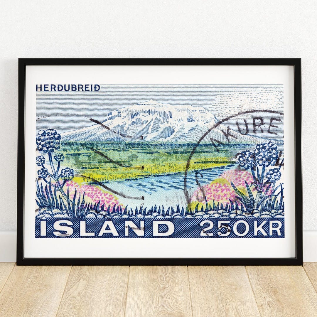Mountain River - Postage Stamp Print - Aesthetic Wall Art - Postage ...