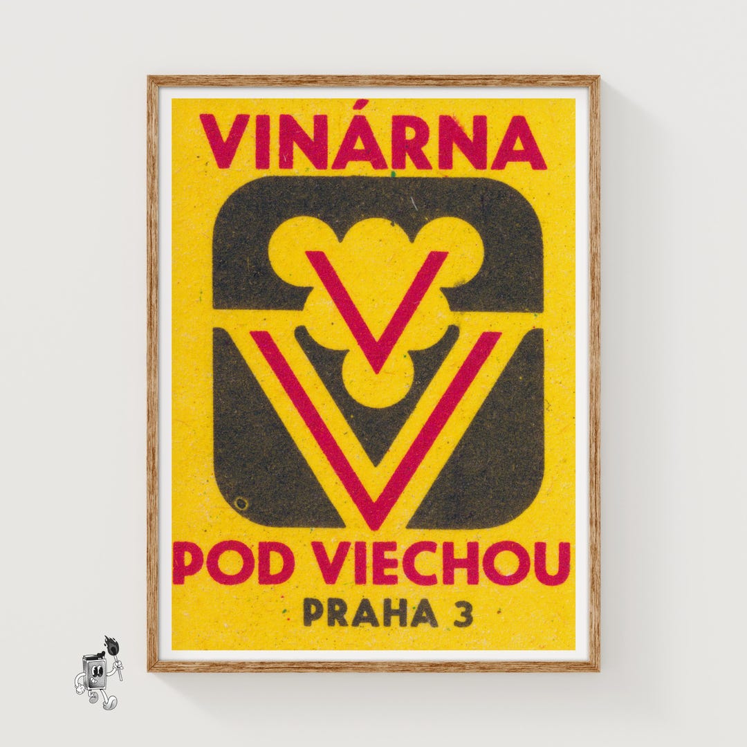 Wine Cellar - Matchbox Print - Aesthetic Wall Art - Vintage Art ...