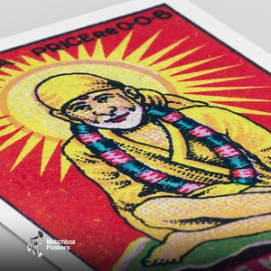 Sai Baba Yogi - Matchbox Print - India Wall Art - Vintage India Art ...