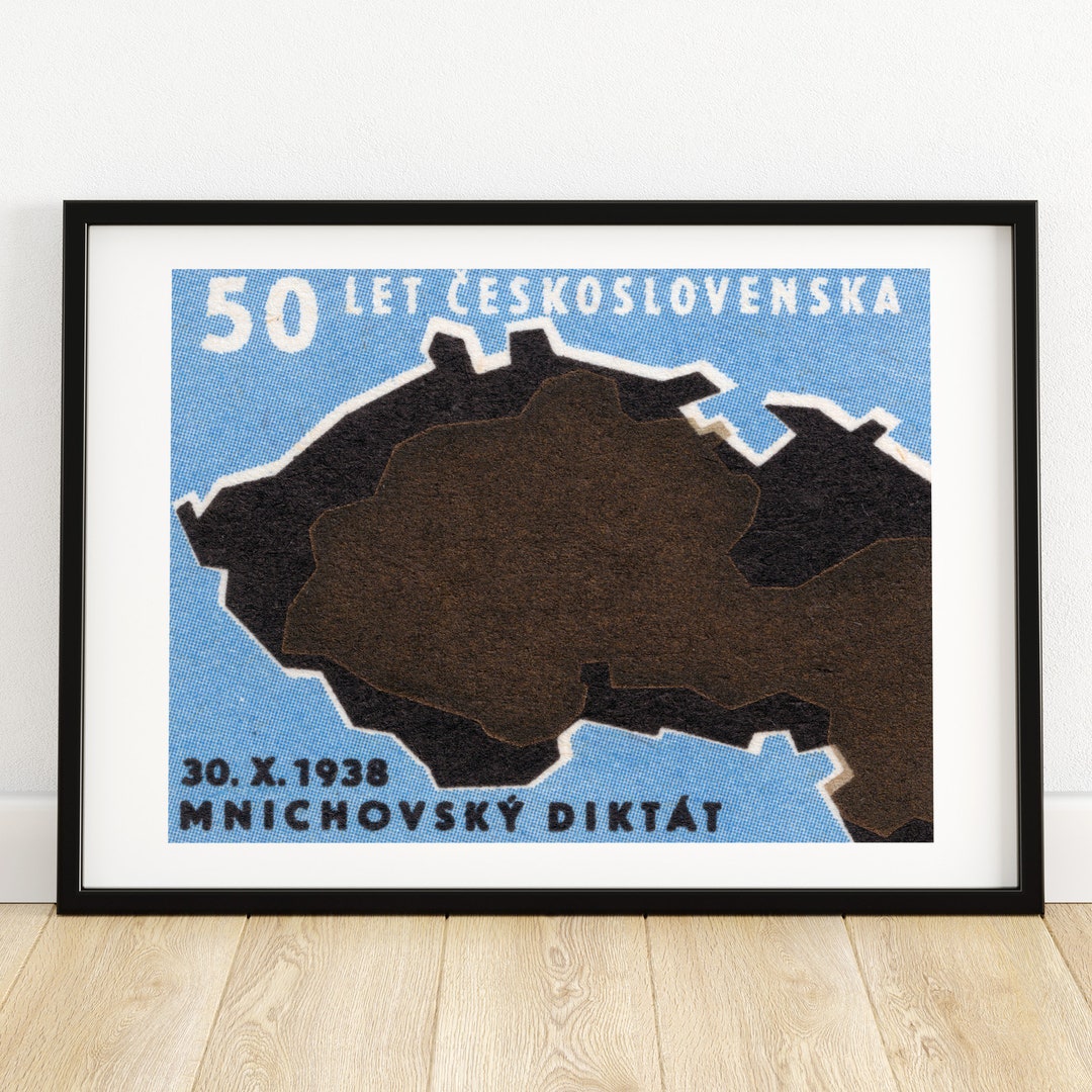 Czechoslovakia Map Matchbox Print Aesthetic Wall Art Vintage Art ...