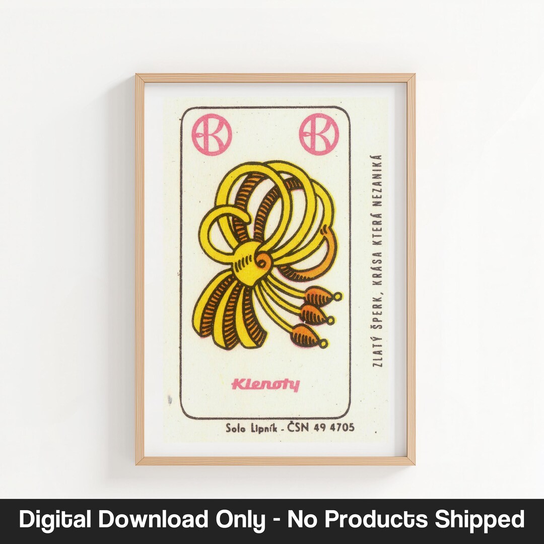 Decorative Bow Vintage Matchbox Label: Yellow Brown Illustration, 11x14 ...