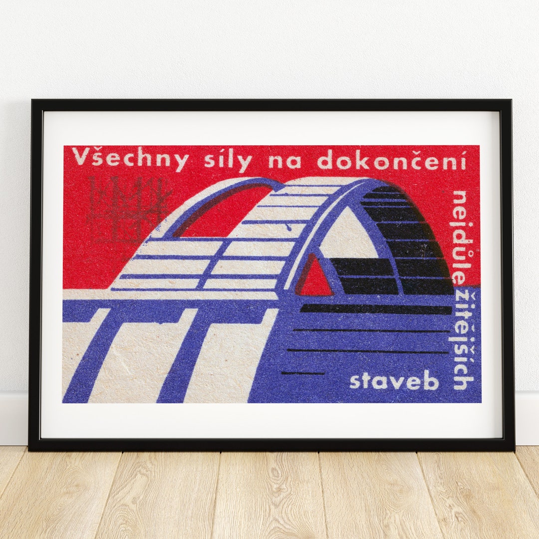 Purple Bridge Matchbox Print Aesthetic Wall Art Vintage Art Matchbox ...