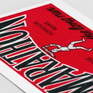 Marathon Runner - Matchbox Print - Czech Wall Art - Vintage Czech Art ...