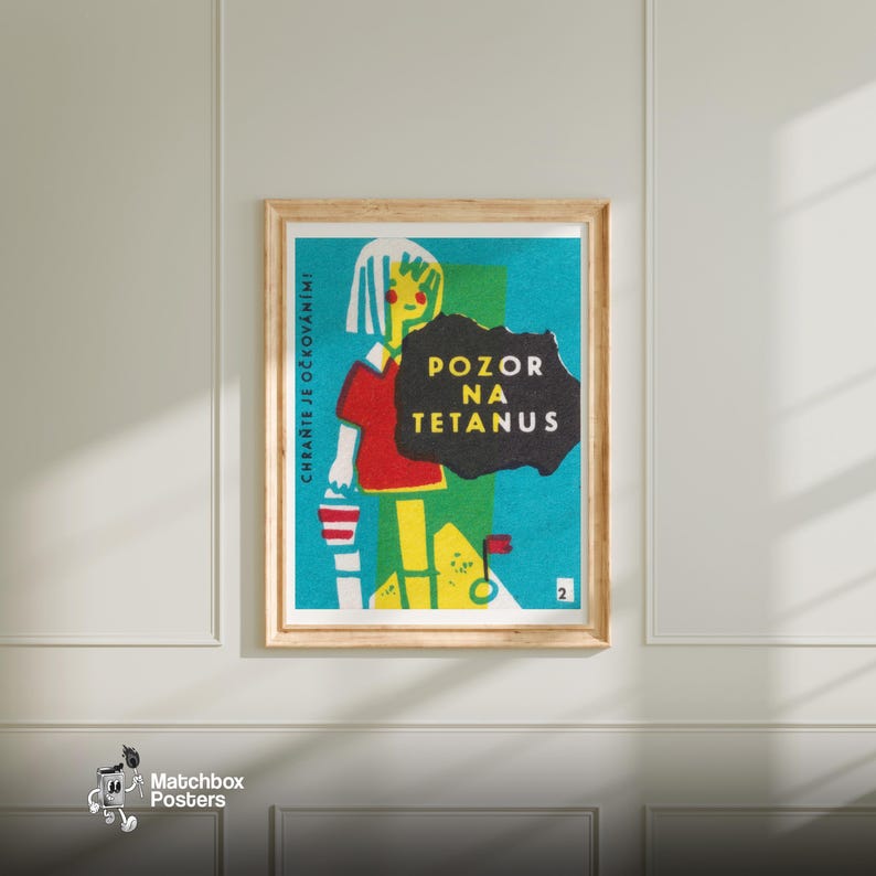 Beware of Tetanus - Matchbox Print - Aesthetic Wall Art - Vintage Art ...
