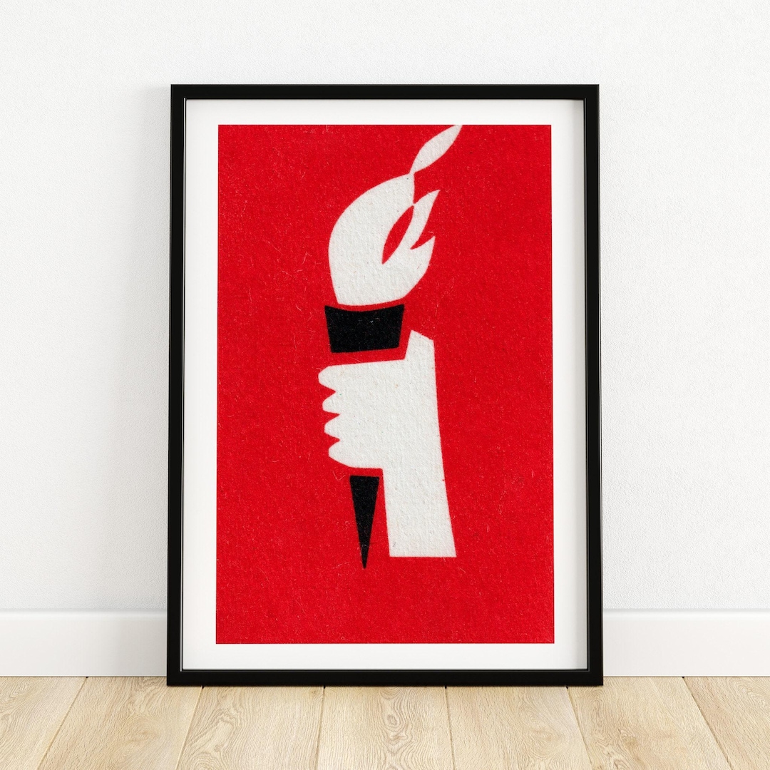 Torch - Matchbox Print - Aesthetic Wall Art - Vintage Eastern Europe ...
