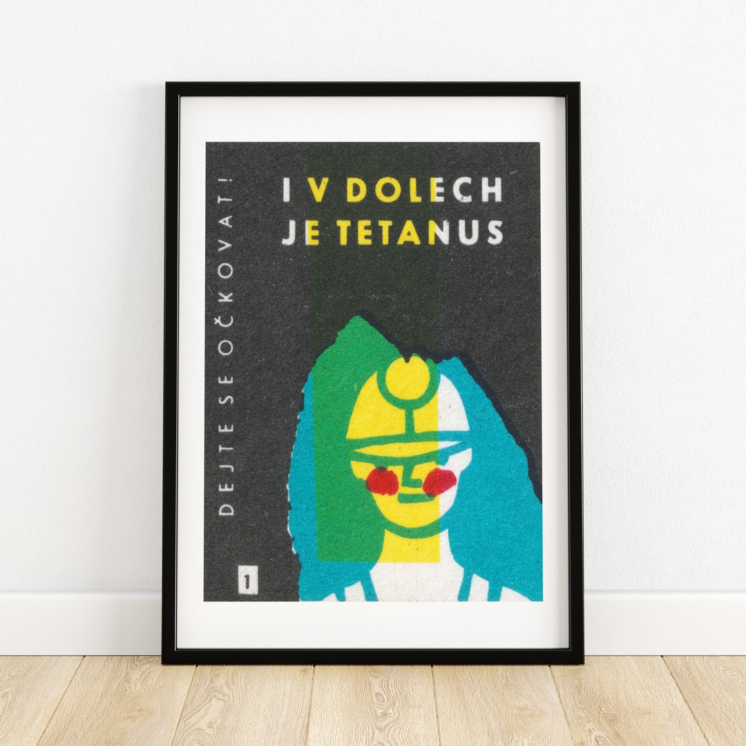 Beware Tetanus Matchbox Print Aesthetic Wall Art Vintage Art Matchbox ...