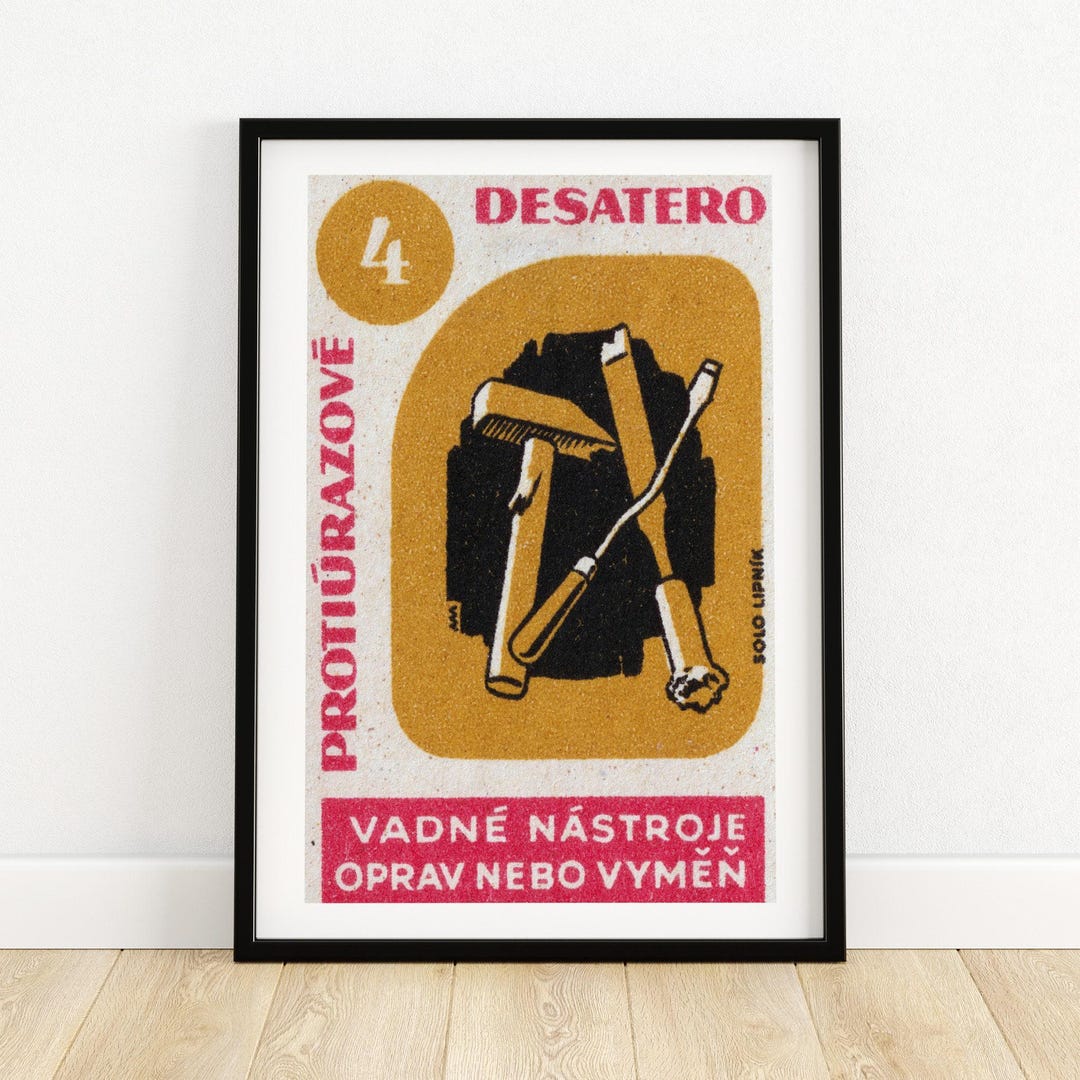 Replace Broken Tools! - Matchbox Print - Aesthetic Wall Art - Vintage ...
