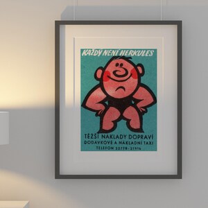 Strongman - Matchbox Print - Aesthetic Wall Art - Vintage Art ...