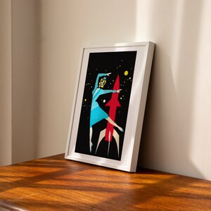 Rocket Dancer Matchbox Print Aesthetic Wall Art Vintage - Etsy