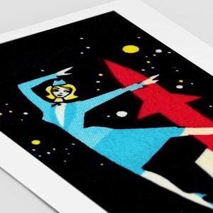 Rocket Dancer Matchbox Print Aesthetic Wall Art Vintage - Etsy