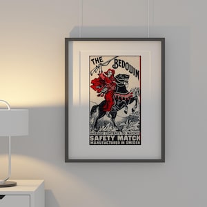 The Bedouin - Matchbox Print - Aesthetic Wall Art - Vintage Swedish Art ...