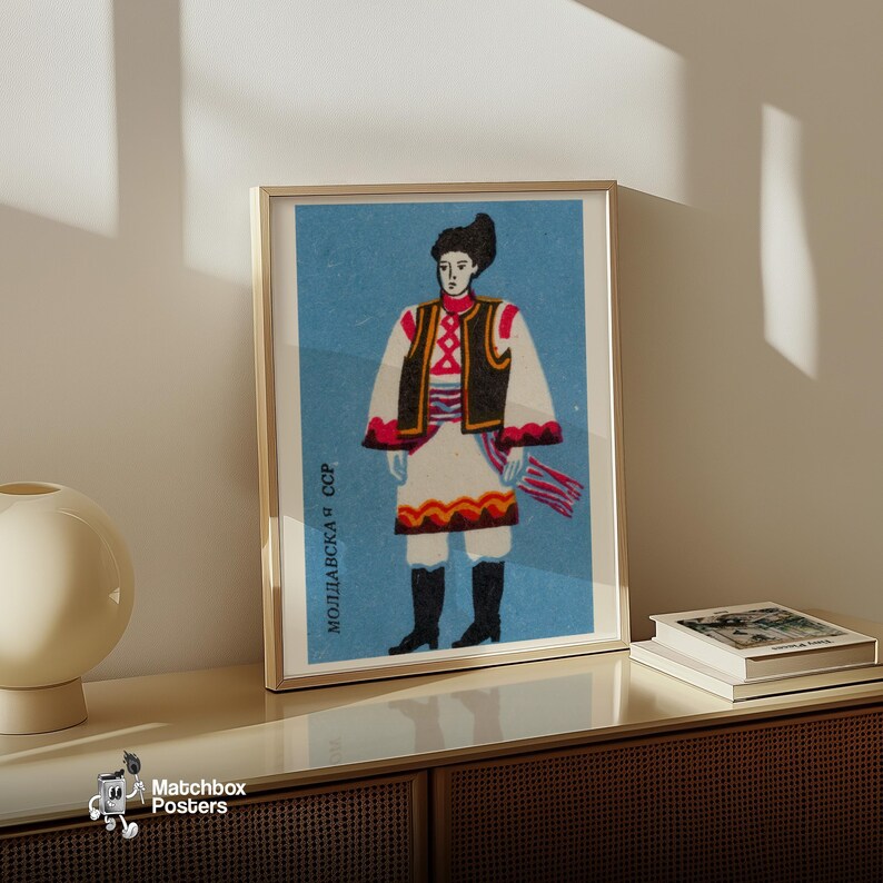 Moldovan Man - Matchbox Print - Aesthetic Wall Art - Vintage Eastern ...