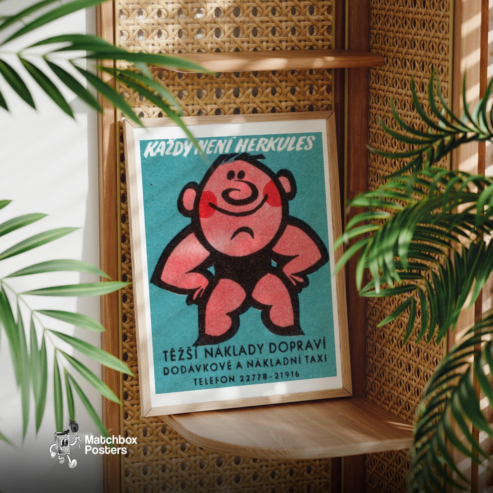 Strongman - Matchbox Print - Aesthetic Wall Art - Vintage Art ...