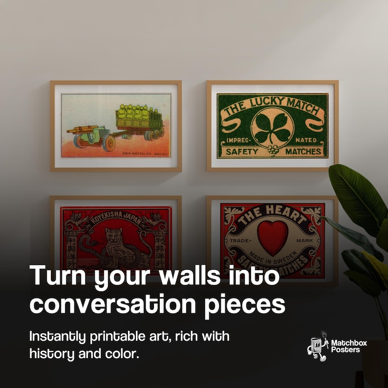 Green Vehicle Cannon Figures Vintage Matchbox Label, Macau Design ...