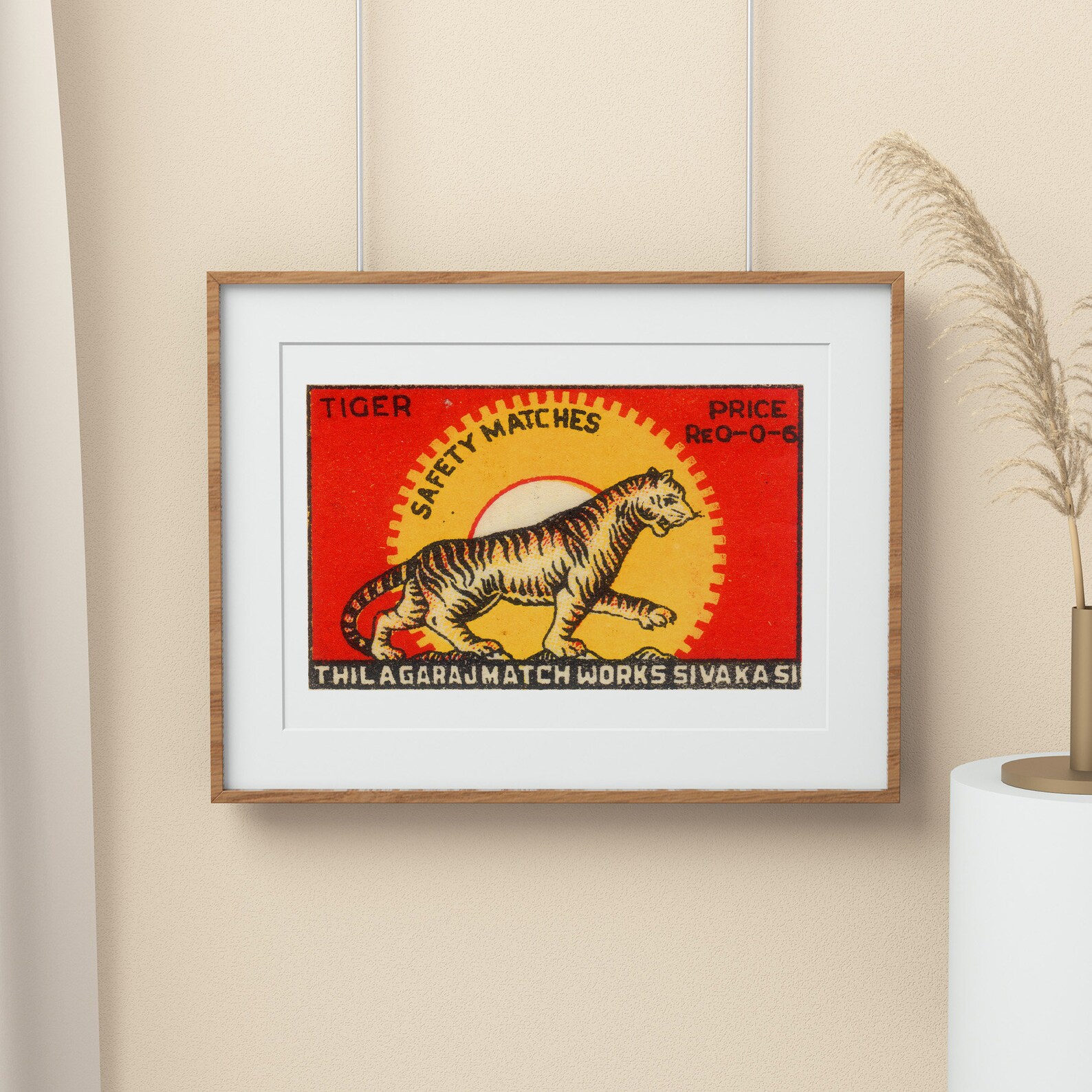Walking Tiger Matchbox Print A4 Size India Wall Art - Etsy