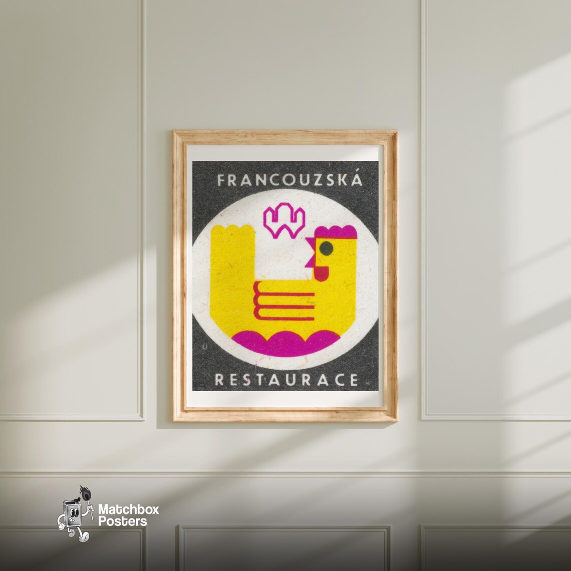 French Restaurant - Matchbox Print - Aesthetic Wall Art - Vintage Art ...