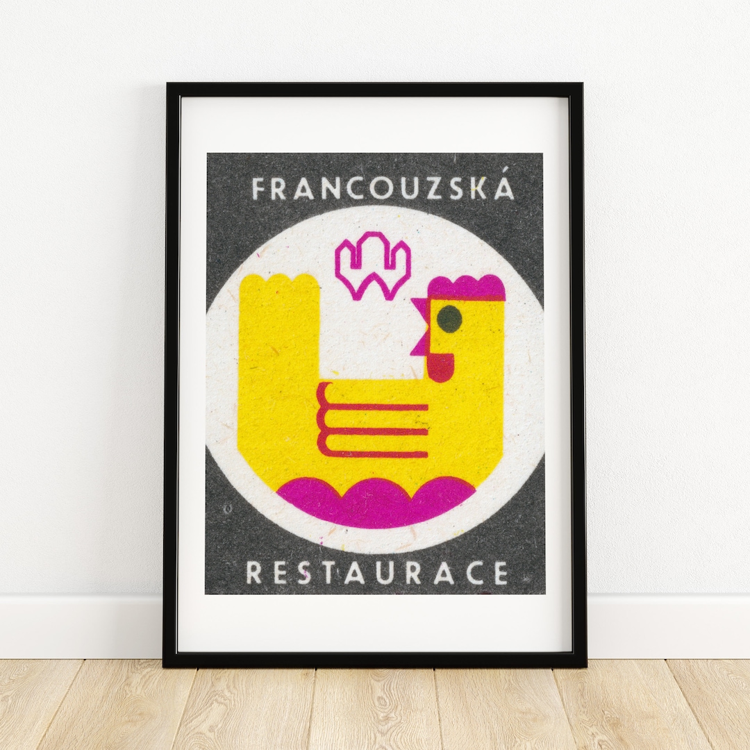 French Restaurant Matchbox Print Aesthetic Wall Art - Etsy UK