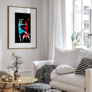 Rocket Dancer Matchbox Print Aesthetic Wall Art Vintage - Etsy