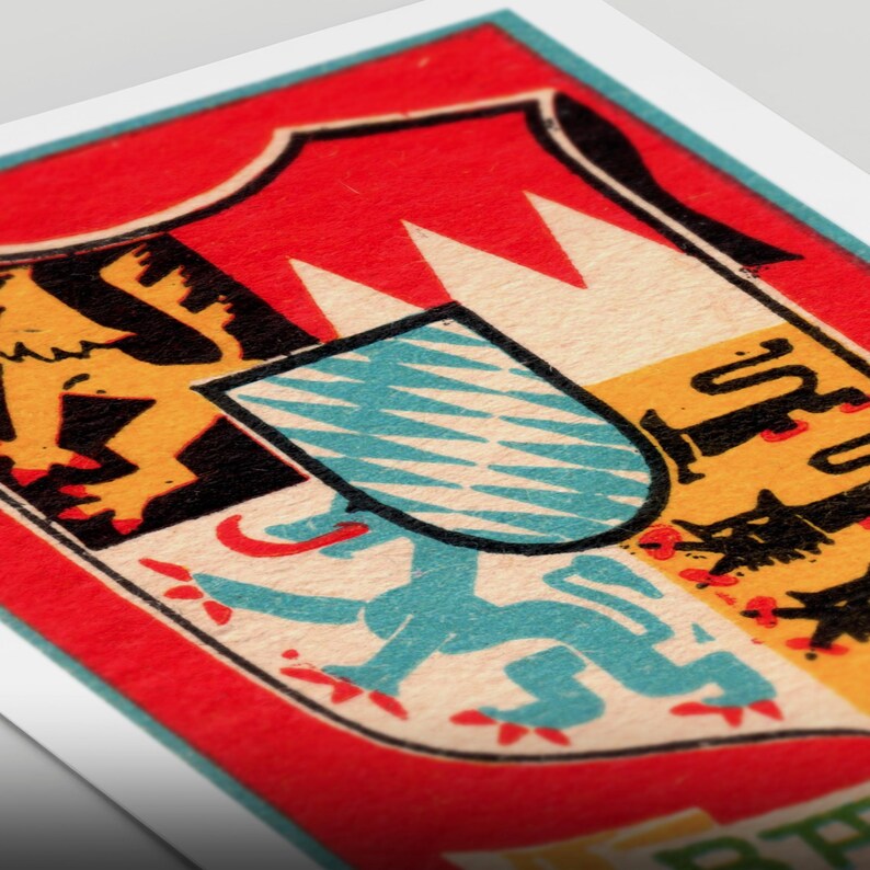 Lion Coat of Arms Symbols - Medieval Heraldic Print - Blue Shield ...