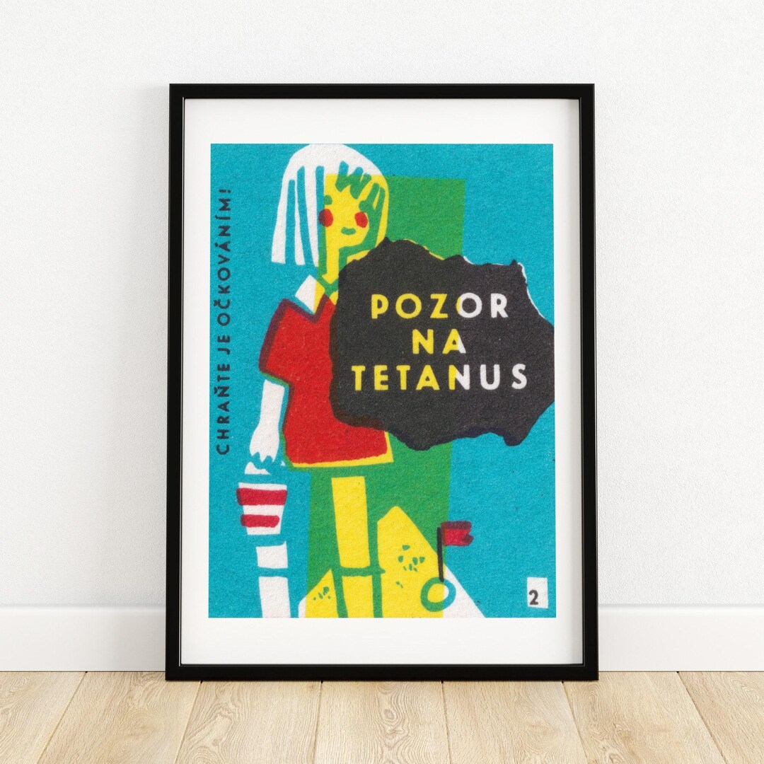 Beware of Tetanus - Matchbox Print - Aesthetic Wall Art - Vintage Art ...