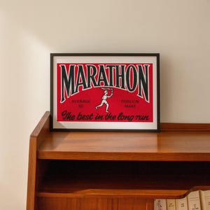 Marathon Runner - Matchbox Print - Czech Wall Art - Vintage Czech Art ...