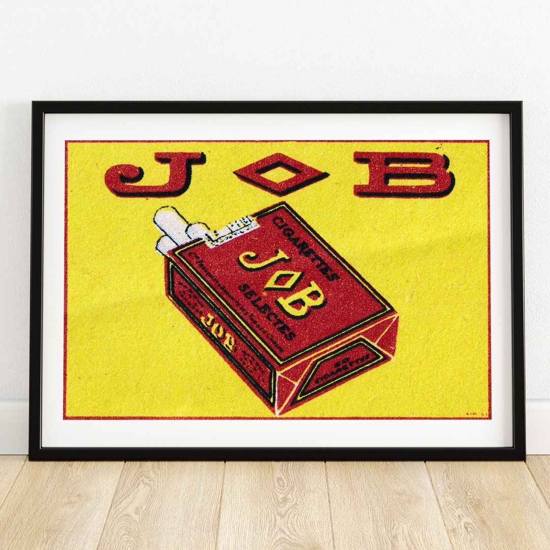Red Job Cigarettes Matchbox Print Aesthetic Wall Art - Etsy