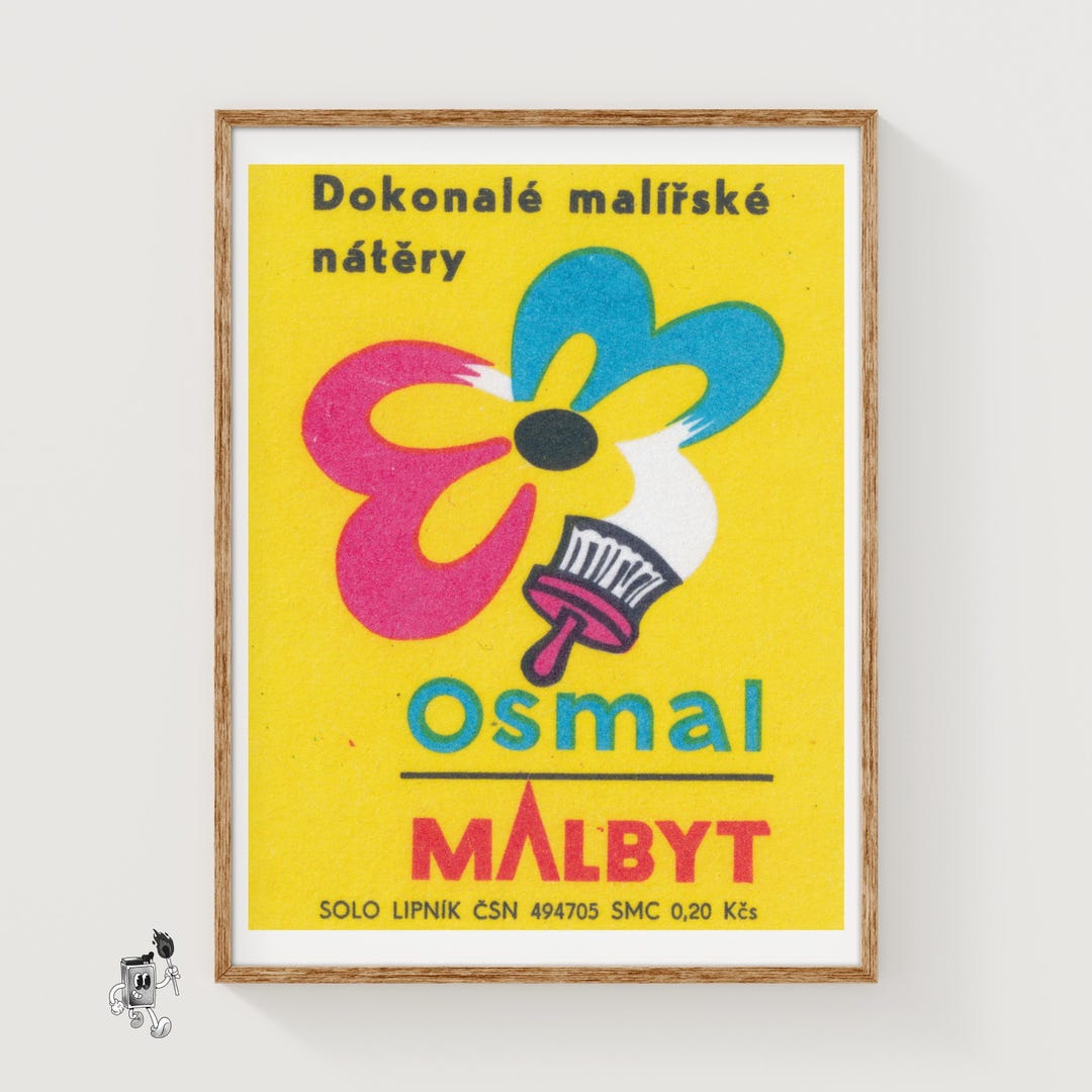Paint Company Advert - Matchbox Print - Aesthetic Wall Art - Vintage ...