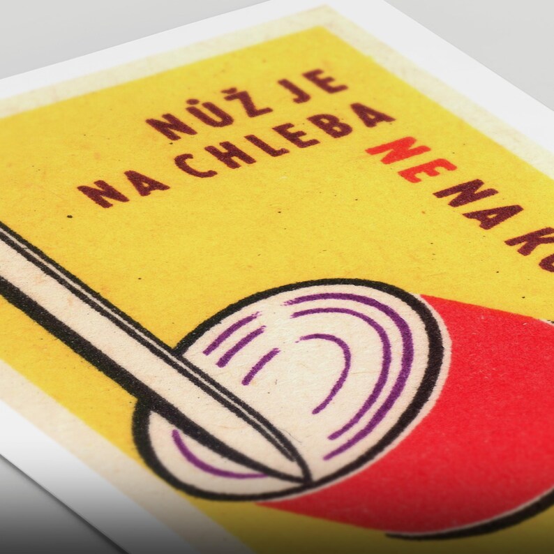 Vintage Matchbox Label Knife and Can - Retro Digital Print - 11x14 ...