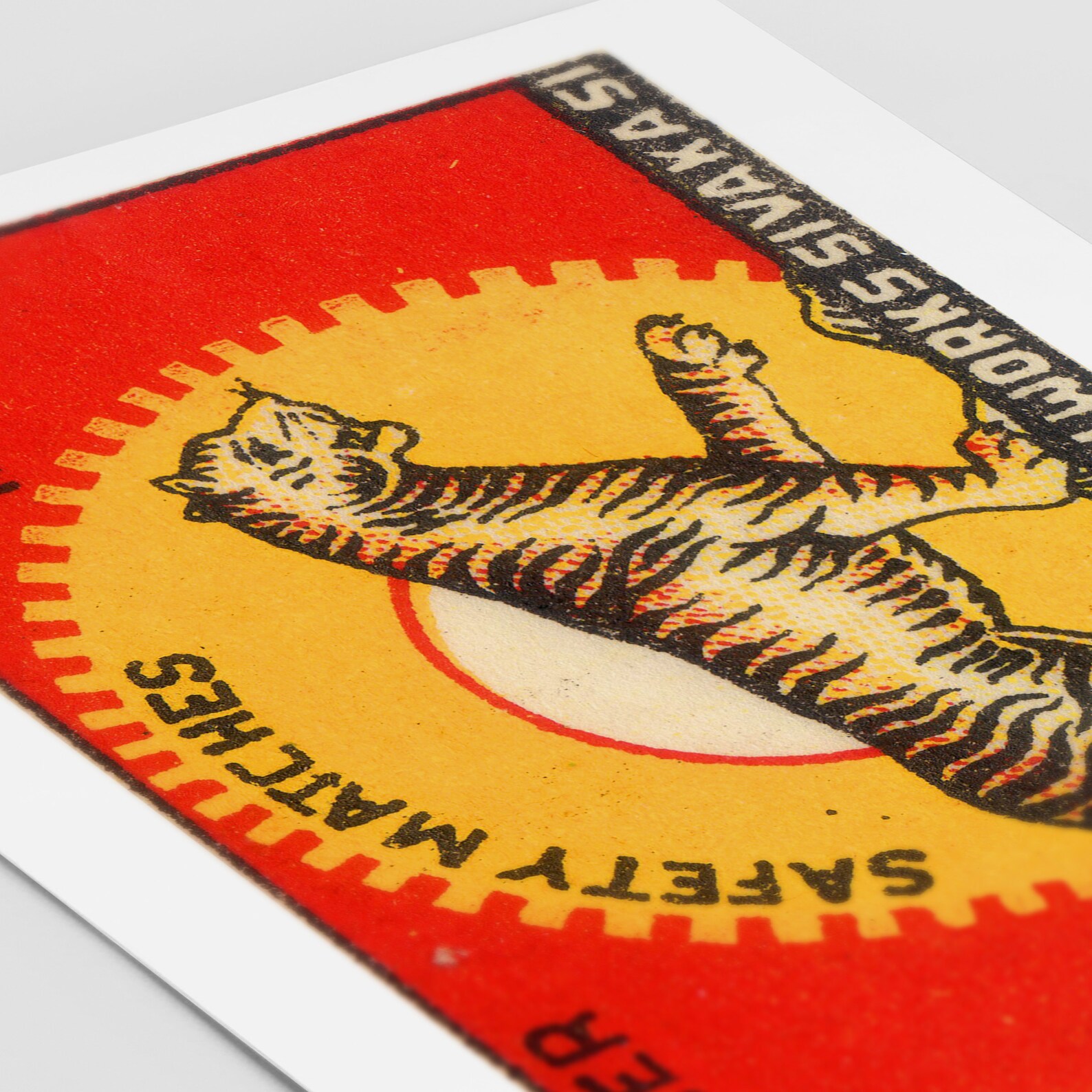 Walking Tiger Matchbox Print A4 Size India Wall Art - Etsy